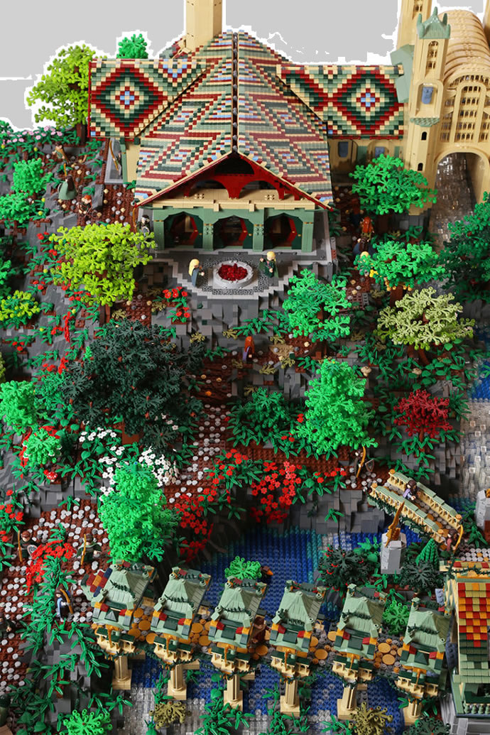 Super-detailed Rivendell Lego replica took 200K bricks, 2Khours to ...